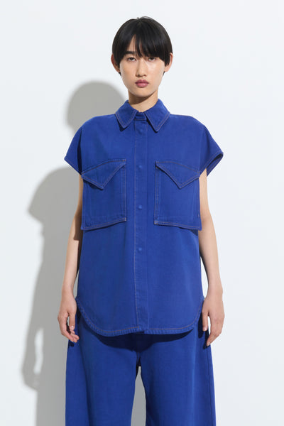 Christian Wijnants | Teta Sleeveless Denim Top – Christian Christian Wijnants | Teta Sleeveless Denim Top – Christian